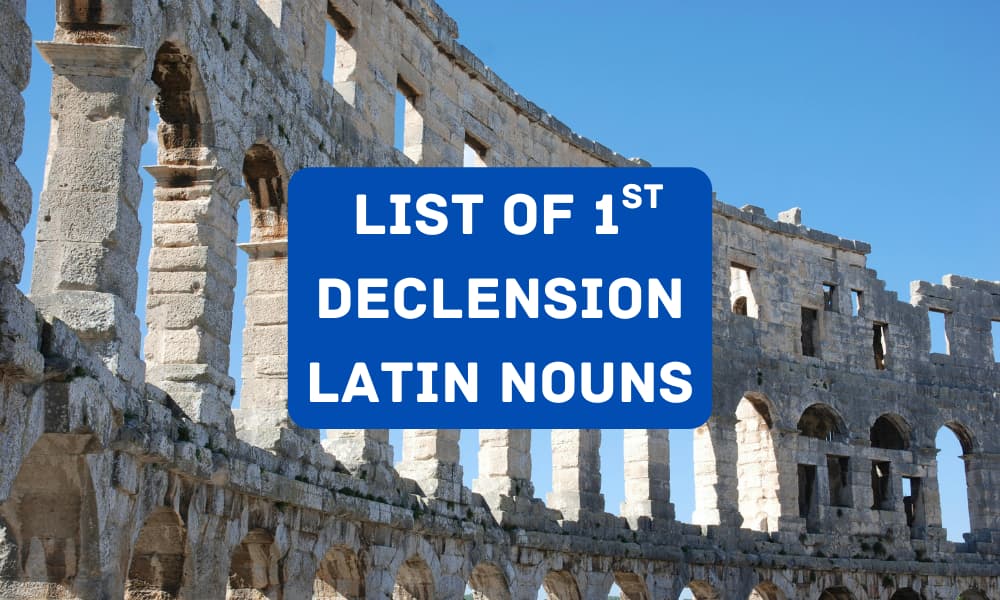List of First Declension Latin Nouns